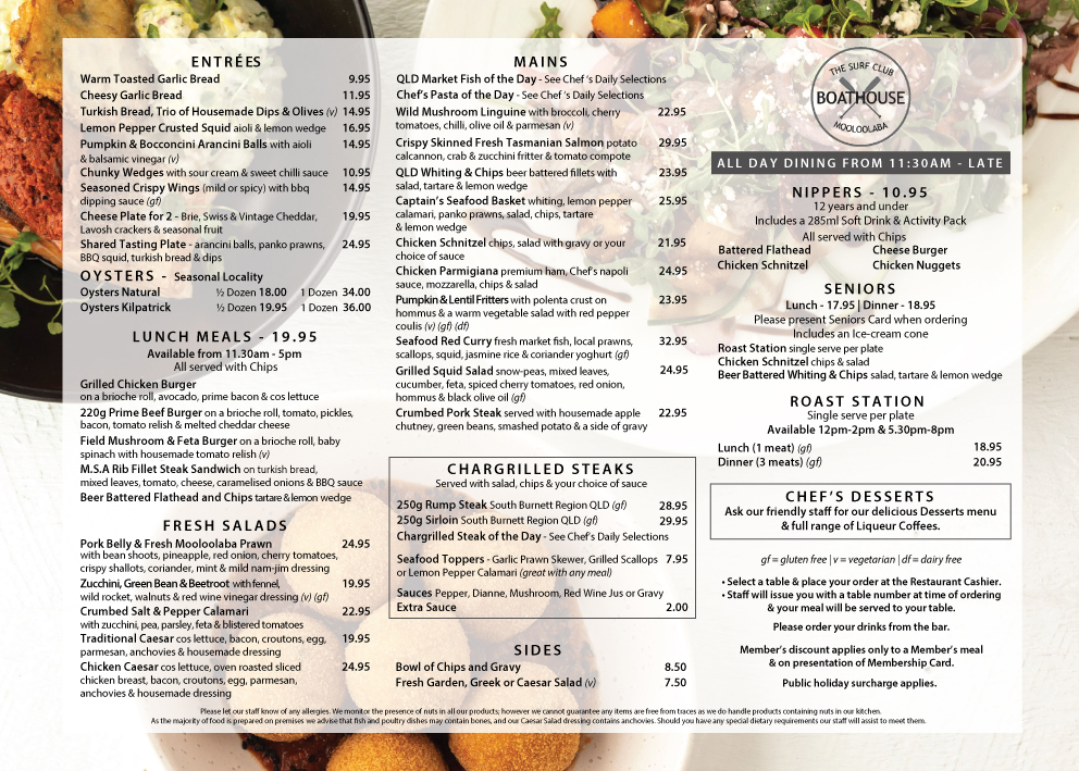 The Boathouse Restaurant | The Surf Club Mooloolaba