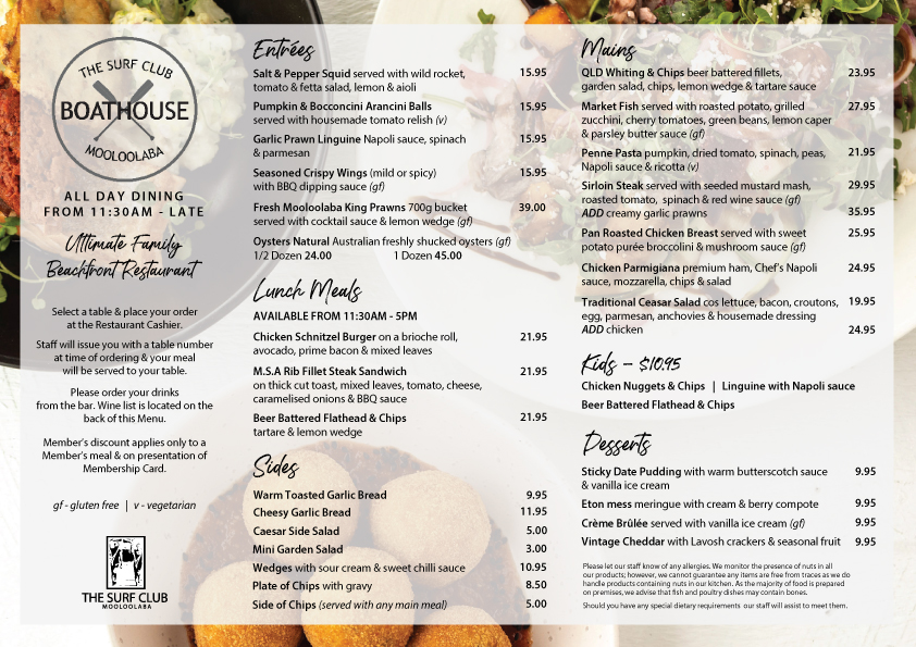 Bayview Bar & Bites | The Surf Club Mooloolaba