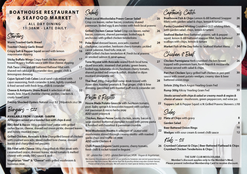 Bayview Bar & Bites | The Surf Club Mooloolaba